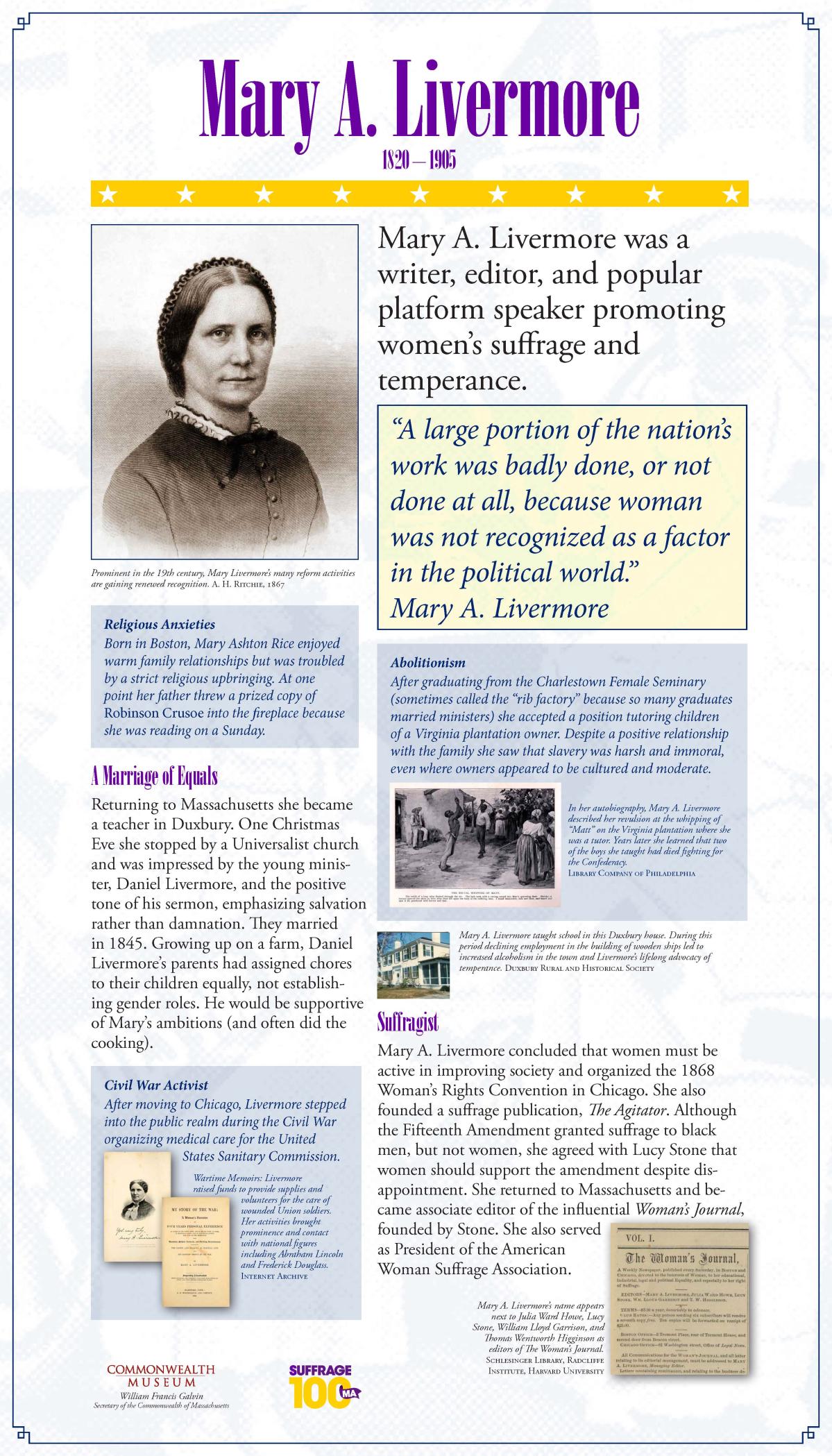 Suffrage Centennial Display Panels | Massachusetts Women's History Center