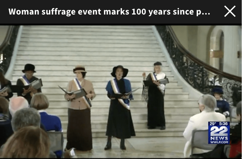 WWLP 22 News: Women’s suffrage event at State House marks 100 years ...